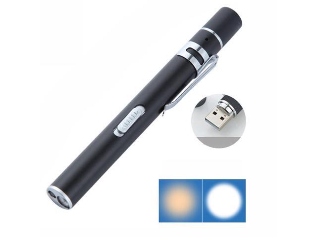 Click here for Flashlight Pupil Pen Light Yellow White Dual Light... prices