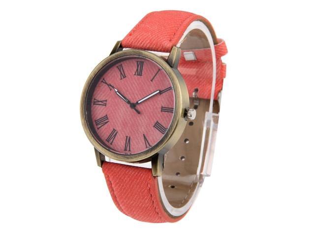 Click here for Denim Texture Style Round Dial Retro Digital Displ... prices
