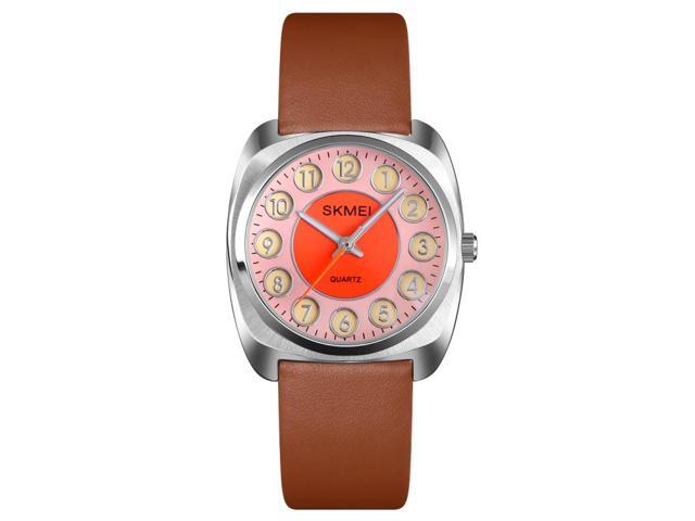 Click here for SKMEI Q029 Ladies Phone Number Pattern Dial Leathe... prices