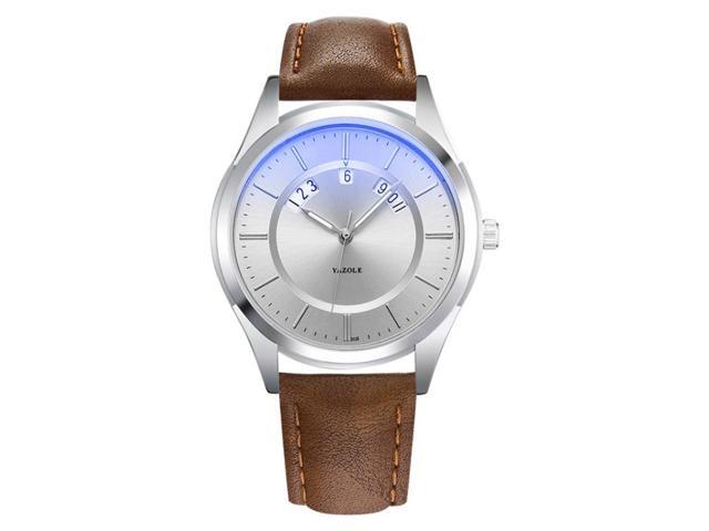 Click here for YAZOLE 513 Leather Band Calendar Waterproof Quartz... prices