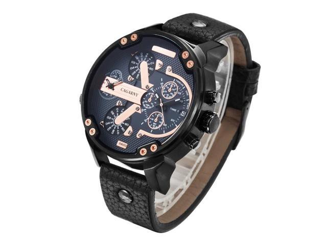 Click here for CAGARNY 6820 Round Large Dial Leather Band Quartz... prices