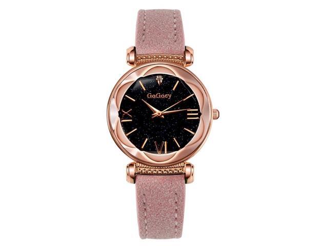 Click here for Gogoey Ladies Starry Sky Leather Belt Watch (Pink) prices