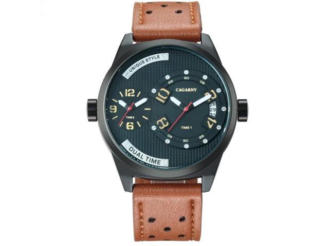 Click here for CAGARNY 6816 Living Waterproof Round Dial Dual Qua... prices