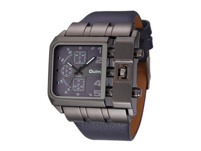 Click here for Oulm 3364 Men Square Dial Leather Belt Quartz Watc... prices