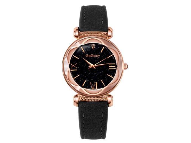 Click here for Gogoey Ladies Starry Sky Leather Belt Watch (Black... prices