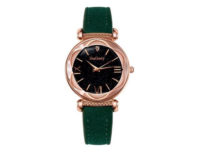 Click here for Gogoey Ladies Starry Sky Leather Belt Watch (Green... prices
