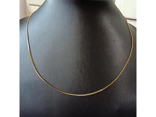 Click here for 18k Real Gold Necklace Box Chain 45CM 1.6G prices