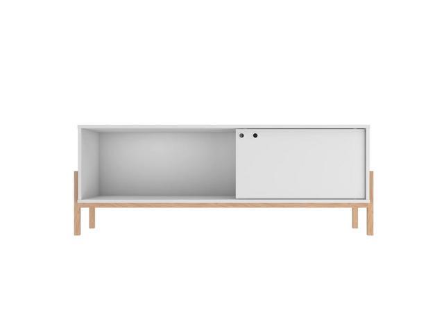 Click here for Bowery 55.12 TV Stand with 2 Shelves in White and... prices