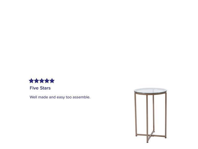 Click here for Greenwich Collection Glass End Table with Matte Go... prices