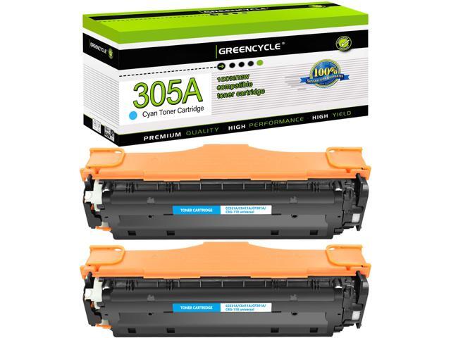 Click here for greencycle 2 Pack 305A Cyan Compatible Toner Cartr... prices