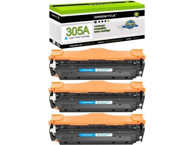 Click here for greencycle 3 Pack 305A Cyan Compatible Toner Cartr... prices