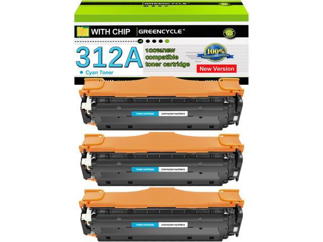Click here for greencycle 3 Pack 312A Cyan Compatible Toner Cartr... prices