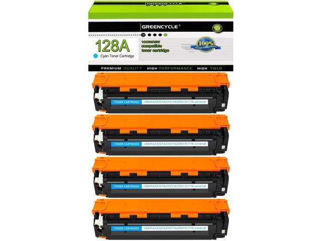 Click here for GREENCYCLE 4 Pack CE321A Cyan Compatible Toner Car... prices