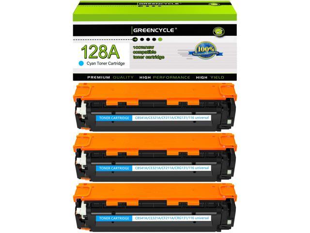 Click here for GREENCYCLE 3 Pack CE321A Cyan Compatible Toner Car... prices