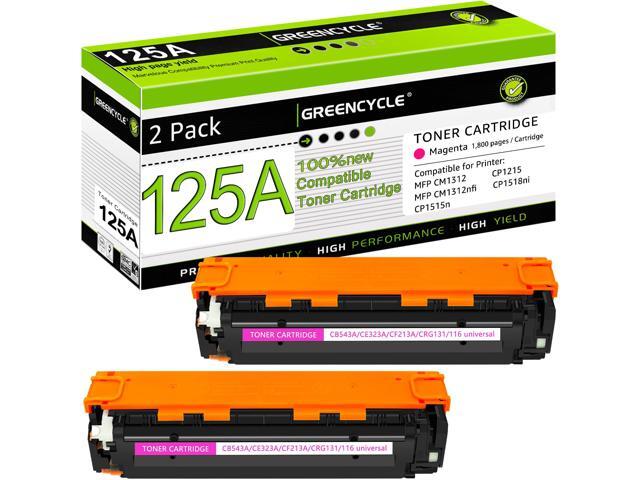 Click here for greencycle 2 Pack 125A CB543A Magenta Compatible T... prices
