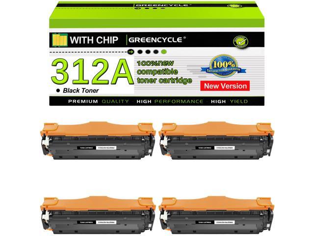 Click here for greencycle 4 Pack 312A CF380A Black Compatible Ton... prices