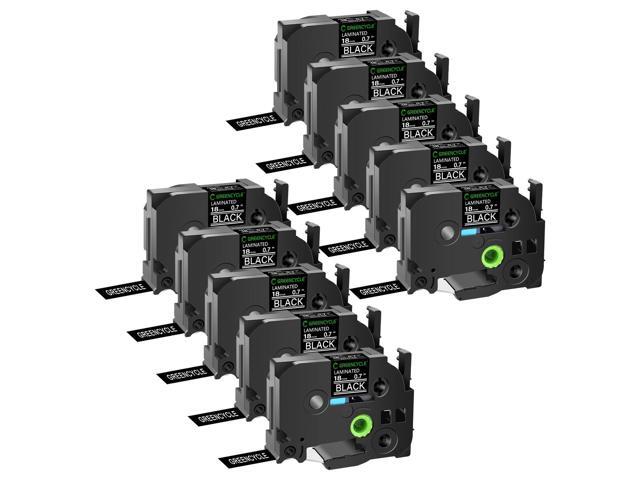 Click here for GREENCYCLE TZe-345 18mm 0.7 Laminated Black Tape C... prices