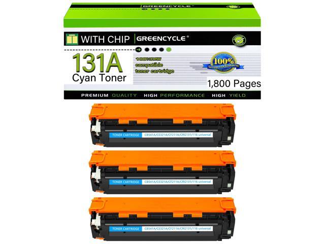 Click here for GREENCYCLE 3 Pack CF211A Cyan Compatible Toner Car... prices