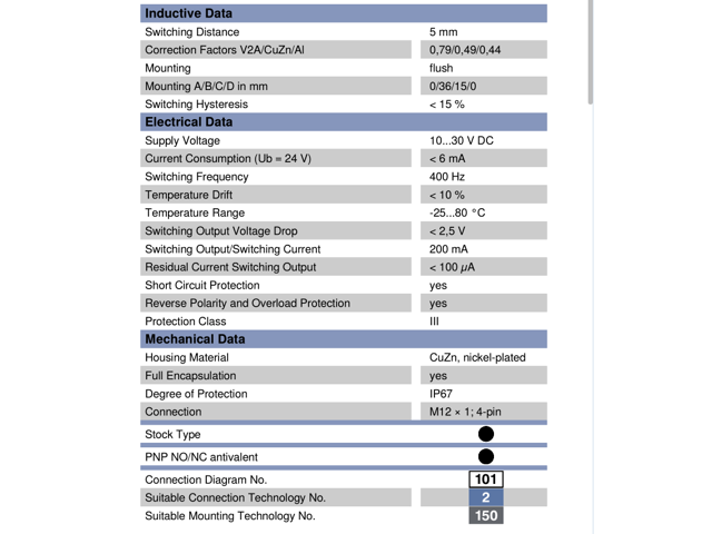 Click here for Wenglor Proximity Switch IW050BM65VA3 PNP New prices