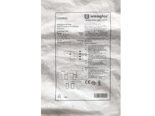 Click here for Wenglor Inductive Sensors I12H003 PNP prices