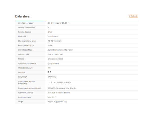 Click here for Autonics PRS12-2DP Proximity Sensors Inductive PNP prices