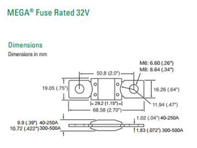 Click here for Littelfuse 0298400 Bolt Down Auto Fuse 400A Time D... prices