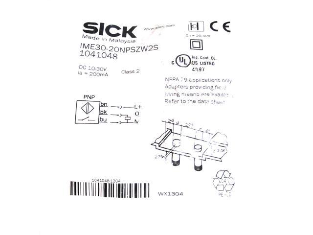 Click here for SICK IME30-20NPSZW2S Inductive proximity sensors P... prices