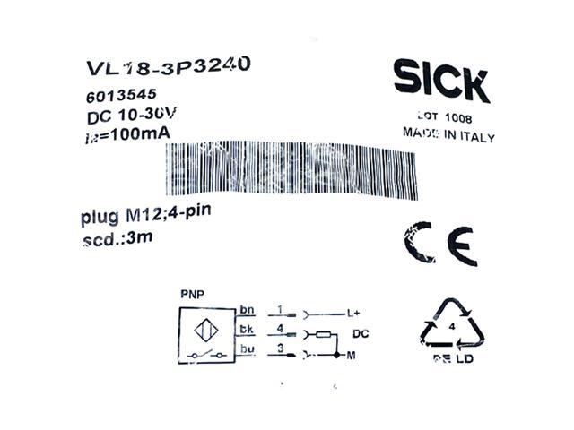 Click here for SICK VL18-3P3240 Photoelectric retro-reflective se... prices