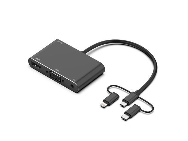 Click here for 7585B 3 in 1 Micro USB / 8 Pin / Type-C to VGA / H... prices