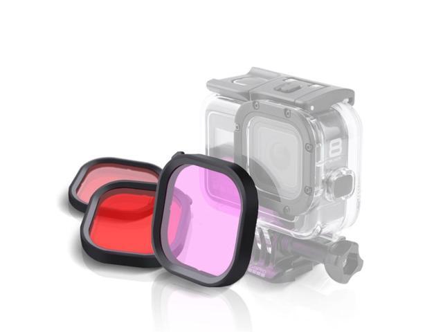 Click here for Pink Purple Red 3 Color Square Housing Diving Lens... prices