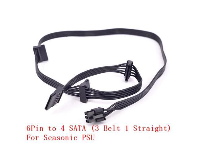 Click here for Seasonic PCIe 6Pin to 4 SATA 3 Angled 1 Straight P... prices