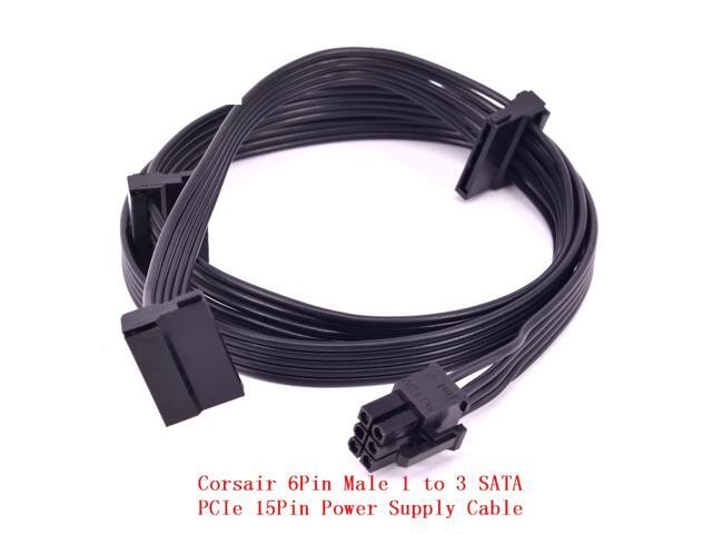 Click here for PCI-e 6Pin Male 1 to 3 SATA 15Pin Power Supply Cab... prices