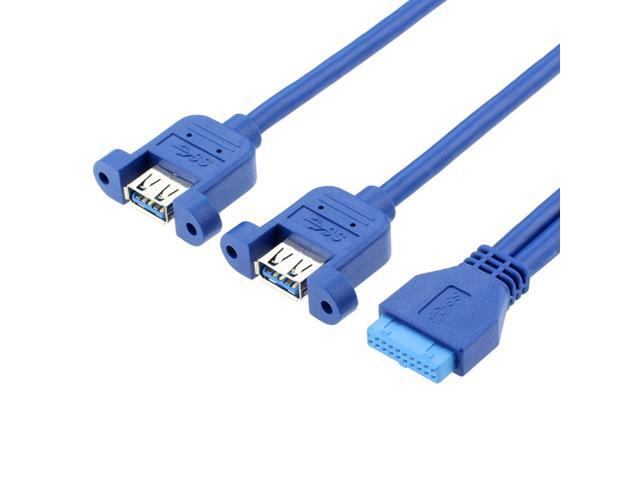 Click here for 0.5m 19pin female header to Dual USB 3.0 A Female... prices
