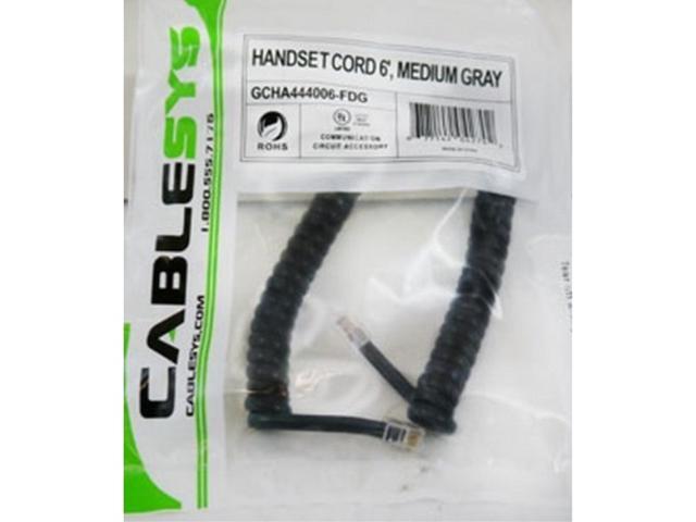 Click here for Cablesys GCHA444006-FDG/ 6 Med Gray Handset Cord prices