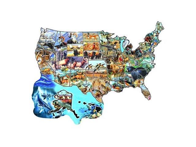 Click here for SunsOut Wild America 600 pc Shaped Jigsaw Puzzle -... prices