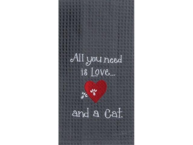 Click here for Kay Dee Designs Cat Love Embroidered Waffle Towel prices