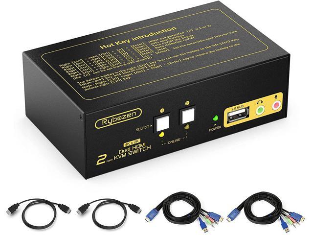 Click here for Rybozen HDMI KVM Switch 2 Port Dual Monitor Extend... prices