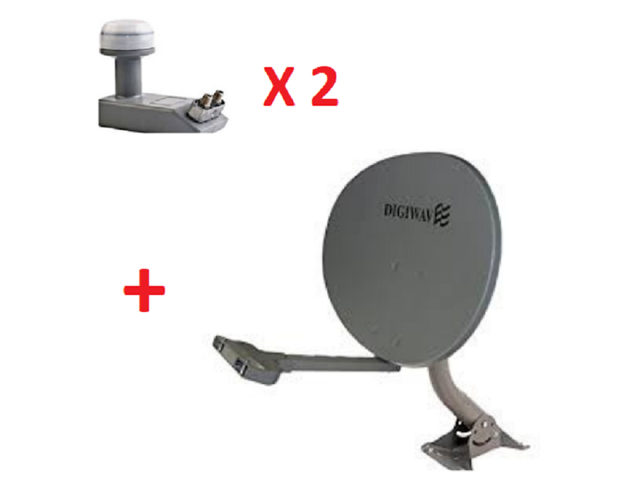 Click here for DIGIWAVE 24 inch ELLIPTICAL SATELLITE DISH+ 2 LNBS... prices