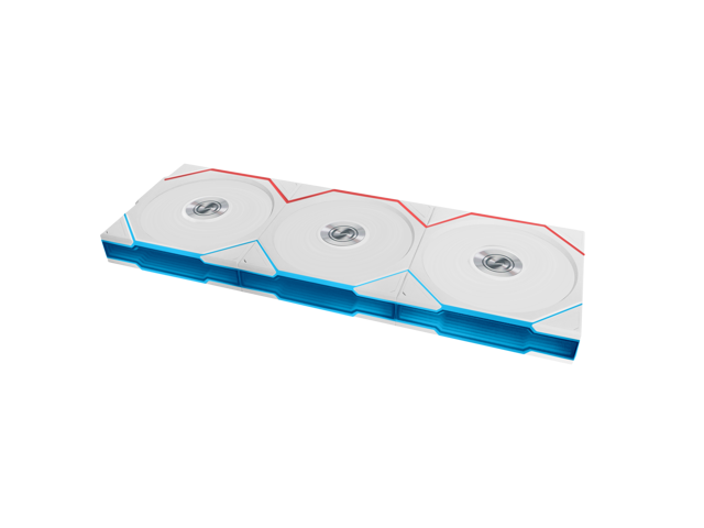 Lian Li UNI Fan TL 120 Wireless - Triple Pack - 2.4 GHz Wireless Controller Included - Daisy Chain & Infinity Mirror Design - Controller reqired. -...