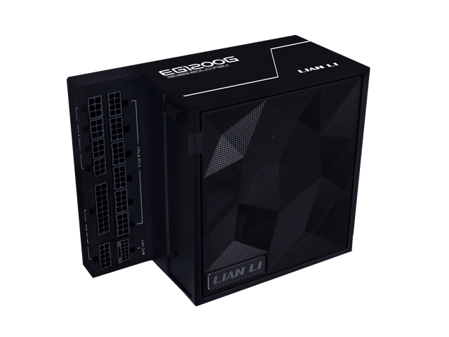 Lian-Li EG1200G Edge Gold 1200W 80+ Gold Certified Fully Modular Atx Psu with Usb Hub  Black - Black