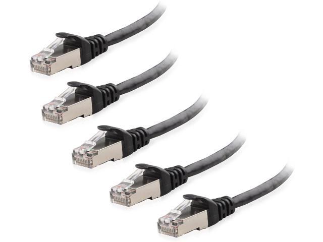 Click here for 5-Pack Snagless Short Shielded Cat6A Ethernet Cabl... prices