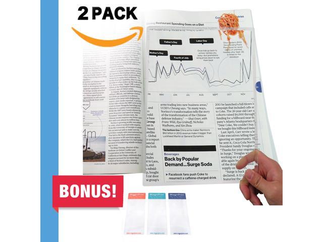 Click here for MagniPros(2PACK) Large Full Page 3X Premium Magnif... prices