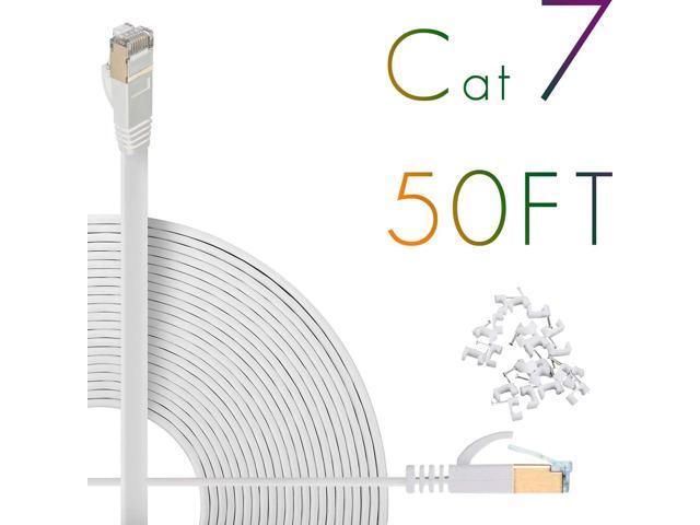 Click here for Cat7 Ethernet Cable 50ft Flat High Speed Shielded... prices