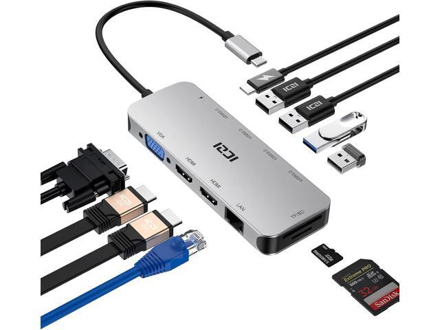 Click here for USB C Docking Station Dual Monitor  ICZI 11 in 1 T... prices