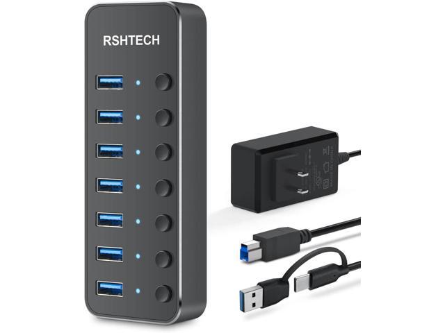 Click here for Powered USB Hub  RSHTECH 7 Port USB 3.0/USB C Hub... prices