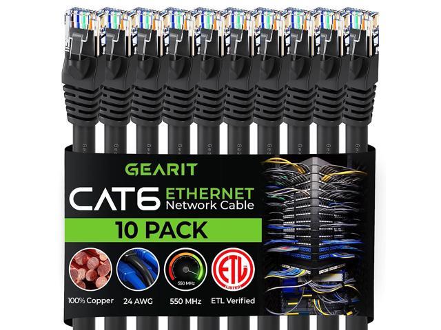 Click here for GearIT Cat 6 Ethernet Cable 1 ft (10-Pack) - Cat6... prices