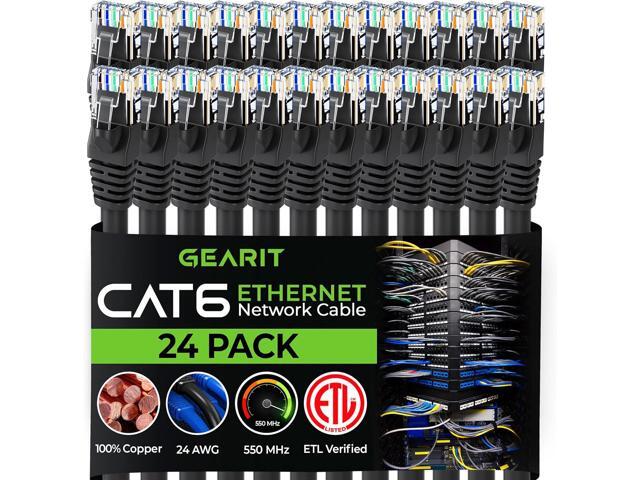 Click here for GearIT Cat 6 Ethernet Cable 1 ft (24-Pack) - Cat6... prices