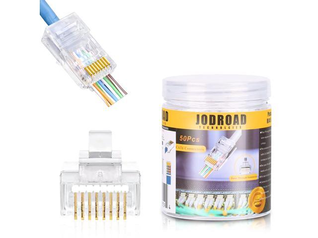 Click here for 50-Pack Cat6 RJ45 Pass Through Connectors - Ethern... prices