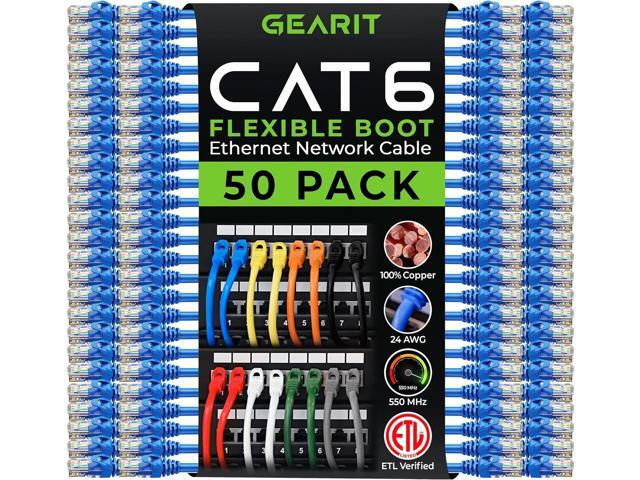 Click here for GearIT 50-Pack Cat6 Patch Cable 0.5 Foot / 6 Inche... prices