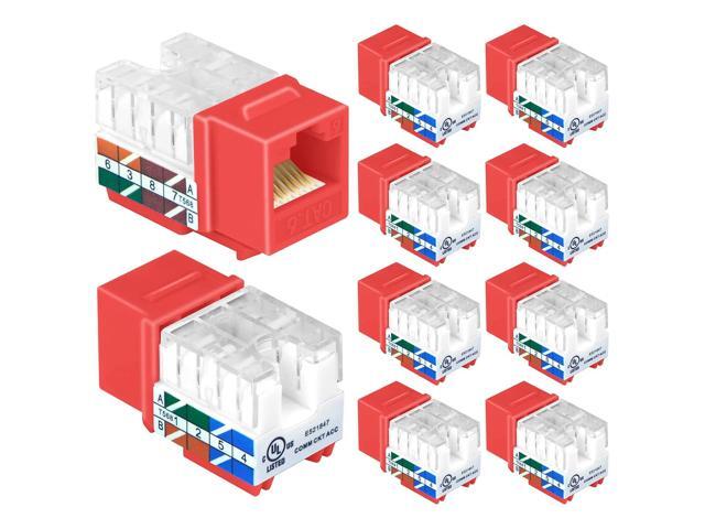 Click here for VCELINK RJ45 Cat6 Keystone Jacks Slim Profile UL-L... prices